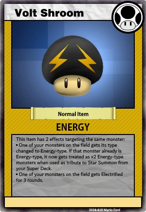 Volt Shroom | Super Mario Trading Card Game Wiki | Fandom