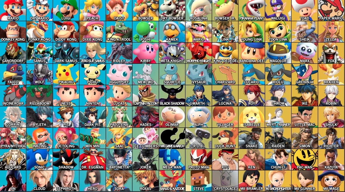 Character selection screen | Super Smash Bros Nexus Wiki | Fandom