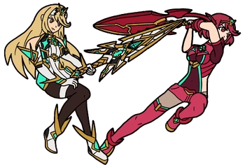 Pyra and Mythra | Super Smash Bros the animation Wiki | Fandom
