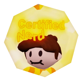 Certified Nerd Badge | Super Cube Cavern Wiki | Fandom