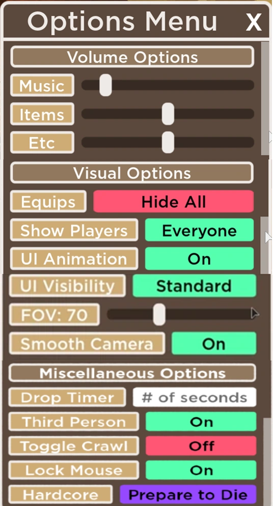 Options Menu | Super Cube Cavern Wiki | Fandom