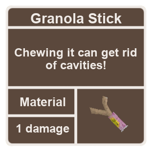Granola Stick | Super Cube Cavern Wiki | Fandom