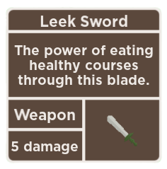 Leek Sword | Super Cube Cavern Wiki | Fandom