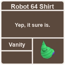 Robot 64 Shirt | Super Cube Cavern Wiki | Fandom