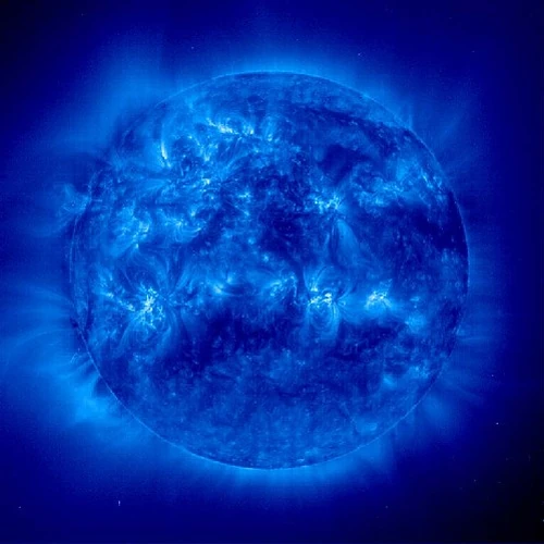 Real Blue Star In Space