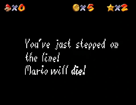 Mario's death message | SM64 Universe Wiki | Fandom