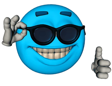 Awesome Blue Smiley Face