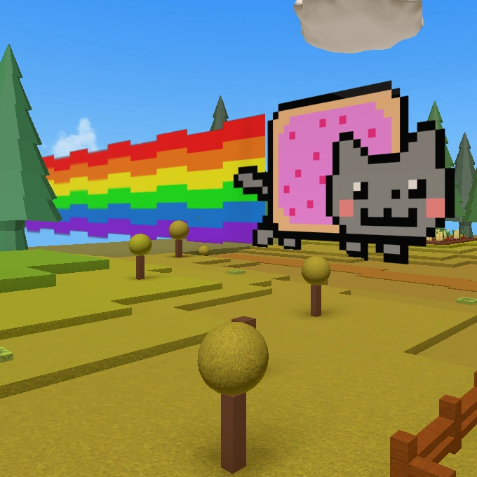 Nyan Cat Rainbow Trail