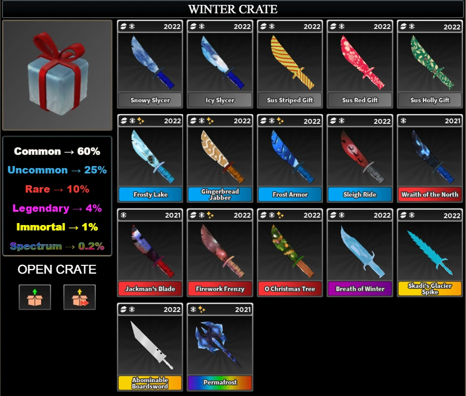 Winter Crate Weapons | Survive the Killer Wiki | Fandom