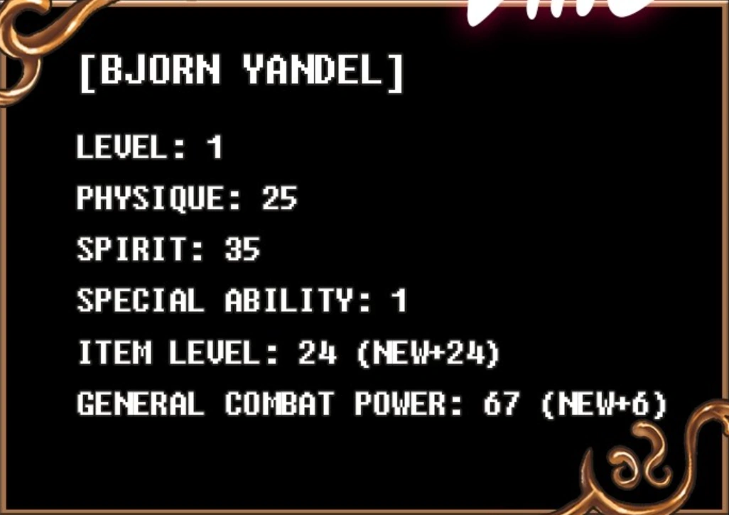 Bjorn Yandel/Stats | Surviving the Game as a Barbarian Wiki | Fandom