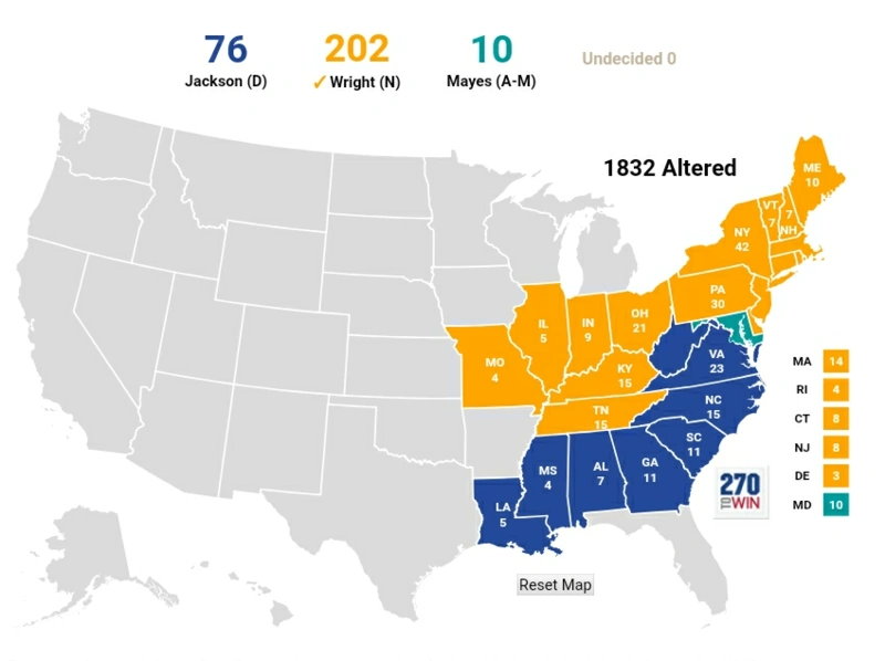 1832 United States Presidential Election | SV Mock Election History ...