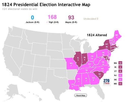 1824 United States Presidential Election | SV Mock Election History ...