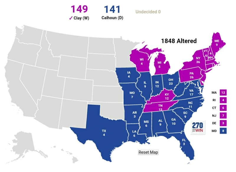 1848 United States Presidential Election | SV Mock Election History ...