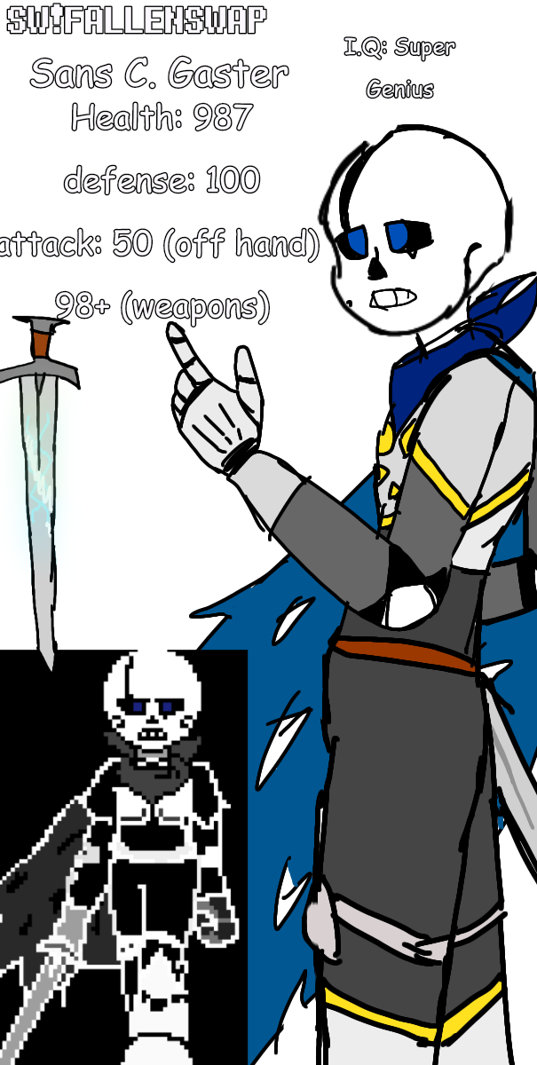 Sans C. Gaster | Sw!Fallenswap Undertale AU Wiki | Fandom