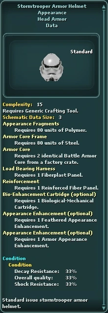 Stormtrooper Armor Helmet Appearance | SWG Wiki | Fandom