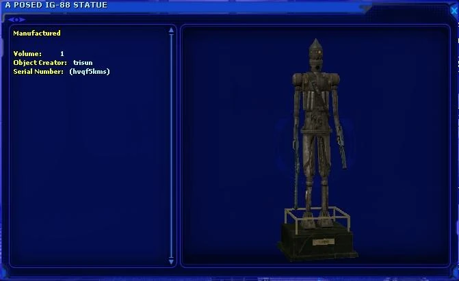 A Posed IG88 Statue Schematic | SWG Wiki | Fandom