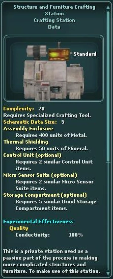 Structure and Furniture Crafting Station | SWG Wiki | Fandom