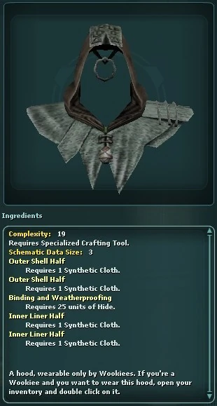 Wookiee Sage's Hood | SWG Wiki | Fandom