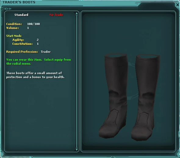 Trader's Boots | SWG Wiki | Fandom