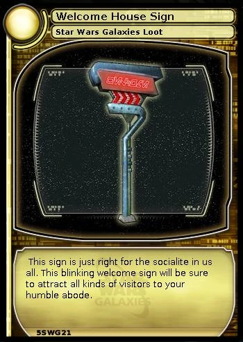 Welcome House Sign | SWG Wiki | Fandom