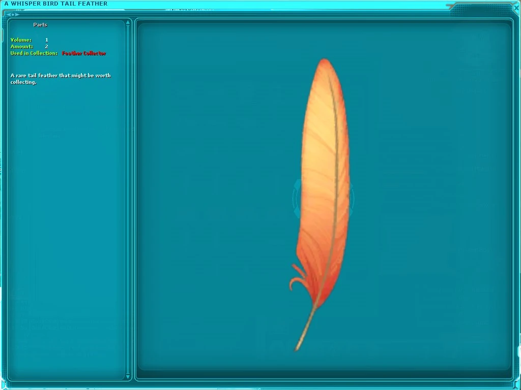 Whisper Bird Tail Feather | SWG Wiki | Fandom