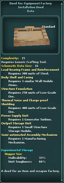 Equipment Factory | SWG Wiki | Fandom