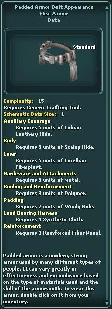 Padded Armor Belt Appearance | SWG Wiki | Fandom