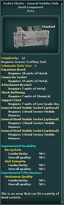 Socket Cluster - General Modules Only | SWG Wiki | Fandom