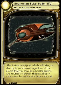 Geonosian Solar Sailer ITV (card) | SWG Wiki | Fandom