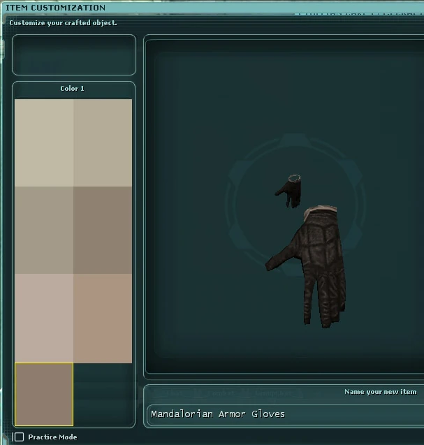 Mandalorian Gloves Palette | SWG Wiki | Fandom