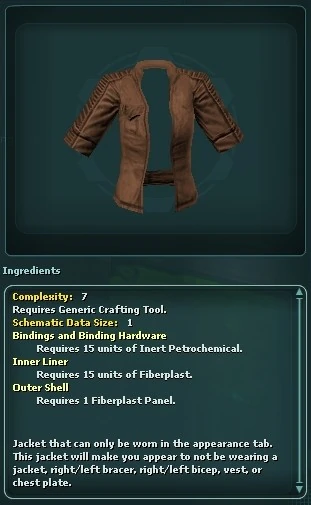 Appearance Tab Jacket (invisible) | SWG Wiki | Fandom