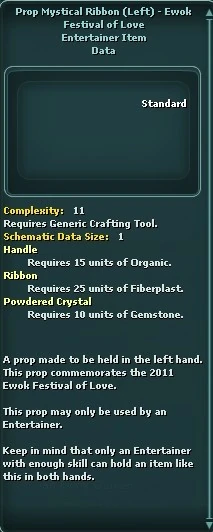 Schematic: 2011 Love Mystical Ribbon (Left) | SWG Wiki | Fandom