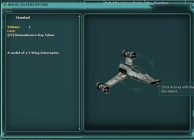 T-Wing Interceptor (miniature) | SWG Wiki | Fandom