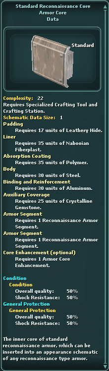 Standard Reconnaissance Core | SWG Wiki | Fandom