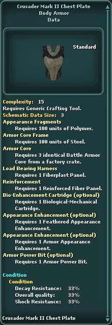 Crusader Mark II Chest Plate | SWG Wiki | Fandom