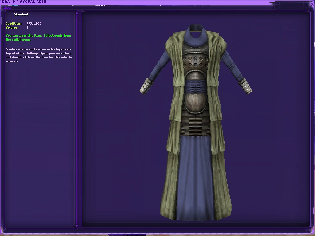 Looted Grand Mayoral Robe | SWG Wiki | Fandom