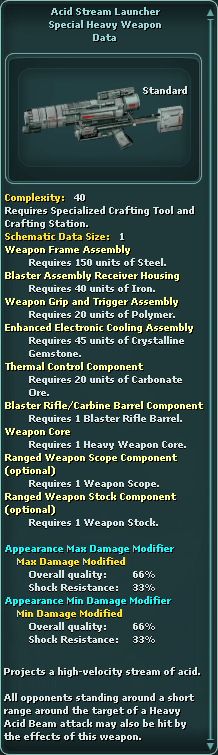 Acid Stream Launcher | SWG Wiki | Fandom