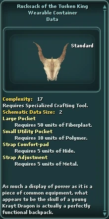 Rucksack of the Tusken King | SWG Wiki | Fandom