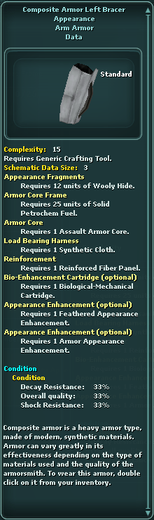Composite Armor Left Bracer Appearance | SWG Wiki | Fandom