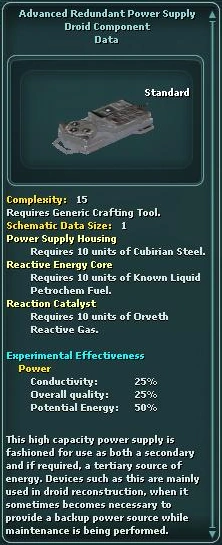 Component - Redundant Power Supply - Advanced | SWG Wiki | Fandom