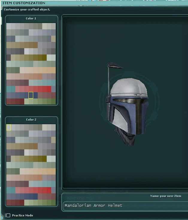 Mandalorian Helmet Palette | SWG Wiki | Fandom