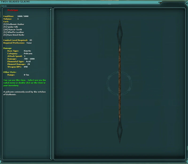 Double Bladed Glaive