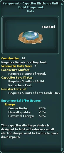 Component - Capacitor Discharge Unit | SWG Wiki | Fandom