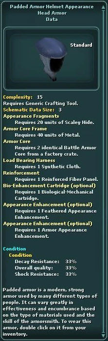 Padded Armor Helmet Appearance | SWG Wiki | Fandom