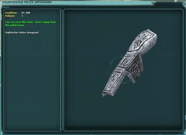 Nightsister Melee Armguard | SWG Wiki | Fandom