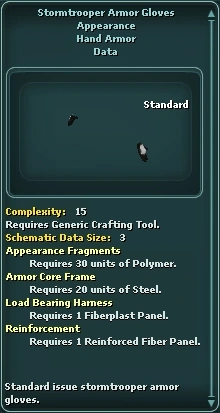 Stormtrooper Armor Gloves Appearance | SWG Wiki | Fandom