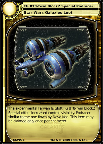 FG 8T8-Twin Block2 Special Podracer | SWG Wiki | Fandom FG 8T8-Twin Block2 Special Podracer | SWG Wiki | Fandom
