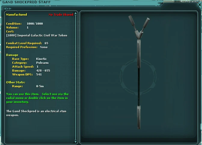 Gand Shockprod Staff | SWG Wiki | Fandom