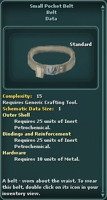 Small Pocket Belt | SWG Wiki | Fandom