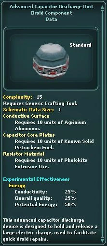 Component - Capacitor Discharge Unit - Advanced | SWG Wiki | Fandom